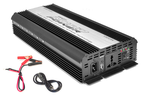 Plug in Car 1,500 Watt 12v DC to 115 Volt AC Power Inverter w/ Modified ...