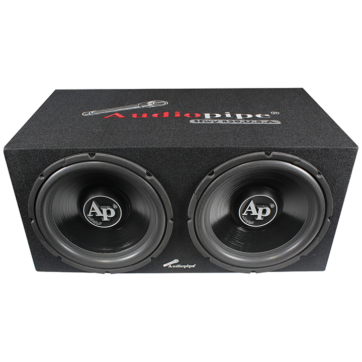 Audiopipe Super Bass Combo pack 600W Max Dual 12" Loaded Box Amp Amp ...