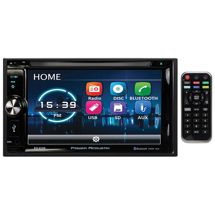 Power Acoustik 6.2" Double Din Receiver with Bluetooth & Detachable ...